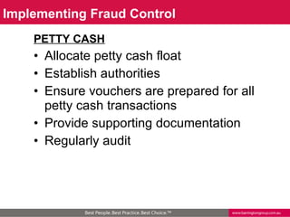 Controlling Fraud in Food & Beverage | PPT