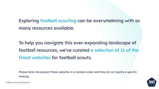 The Best Football Scouting Websites: 11 Great Examples | PDF
