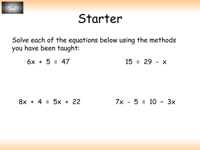 11) Forming and Solving Equations.pptx