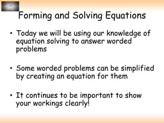 11) Forming and Solving Equations.pptx