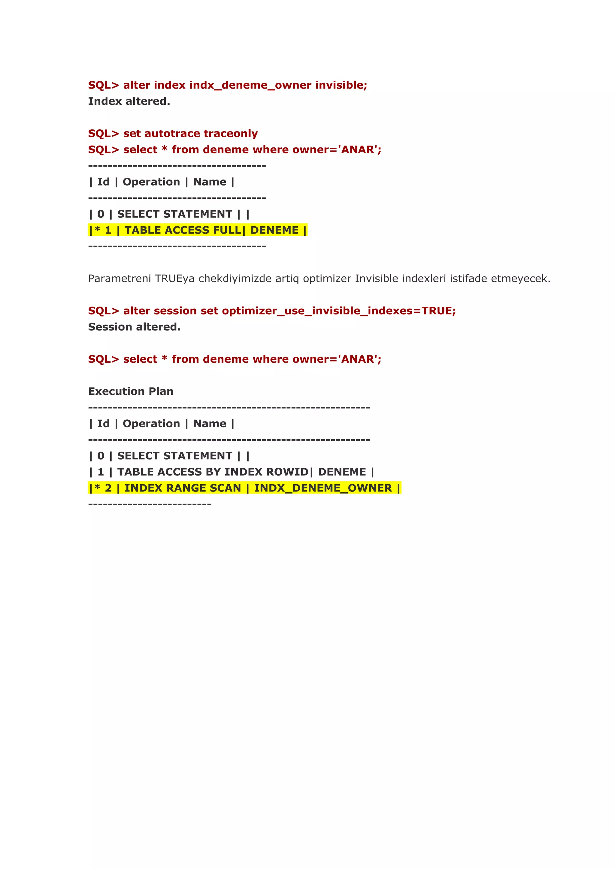Oracle 11g Invisible Indexes | DOC