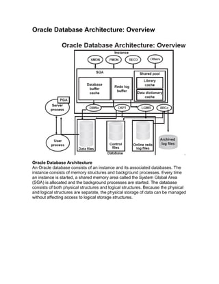 11g architecture | DOC | Operating Systems | Computer Software and ...