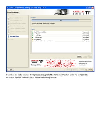 11g client install | PDF
