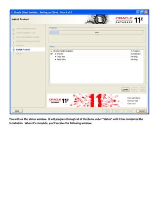 11g client install | PDF