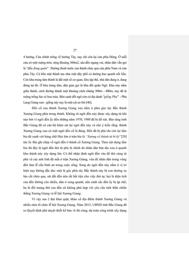 Đề tài: Di tích lịch sử Địa điểm chiến thắng Xương Giang, HOT, 9đ | PDF