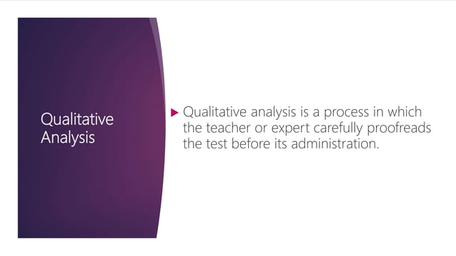 Qualitative Analysis of Test Items | PPT