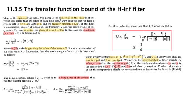 Sensor Fusion Study - Ch11. The H-Infinity Filter [김영범] | PDF