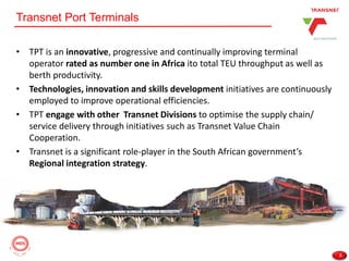 Transnet Port Terminals | PDF