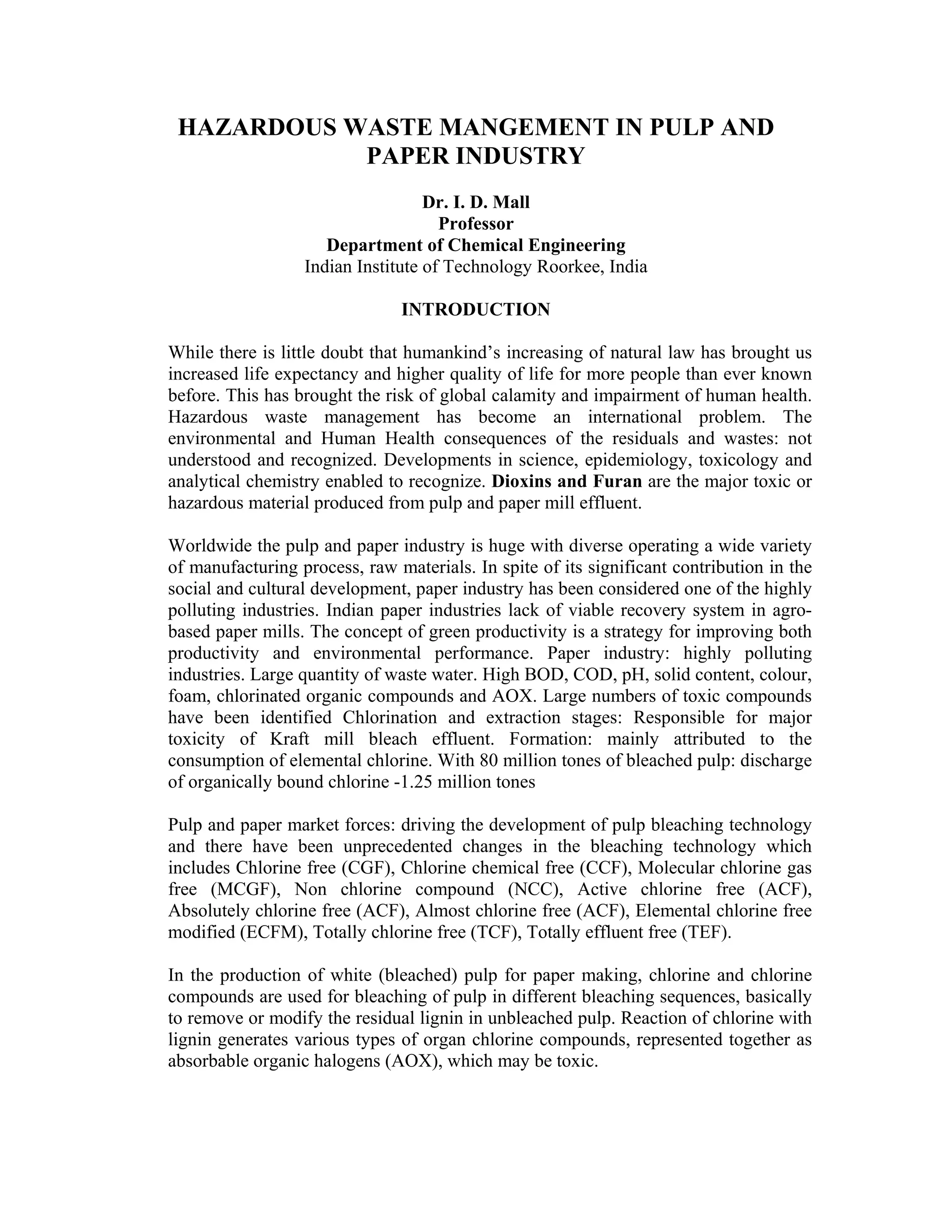 11 HAZARDOUS WASTE MANGEMENT IN PULP AND PAPER INDUSTRY.pdf