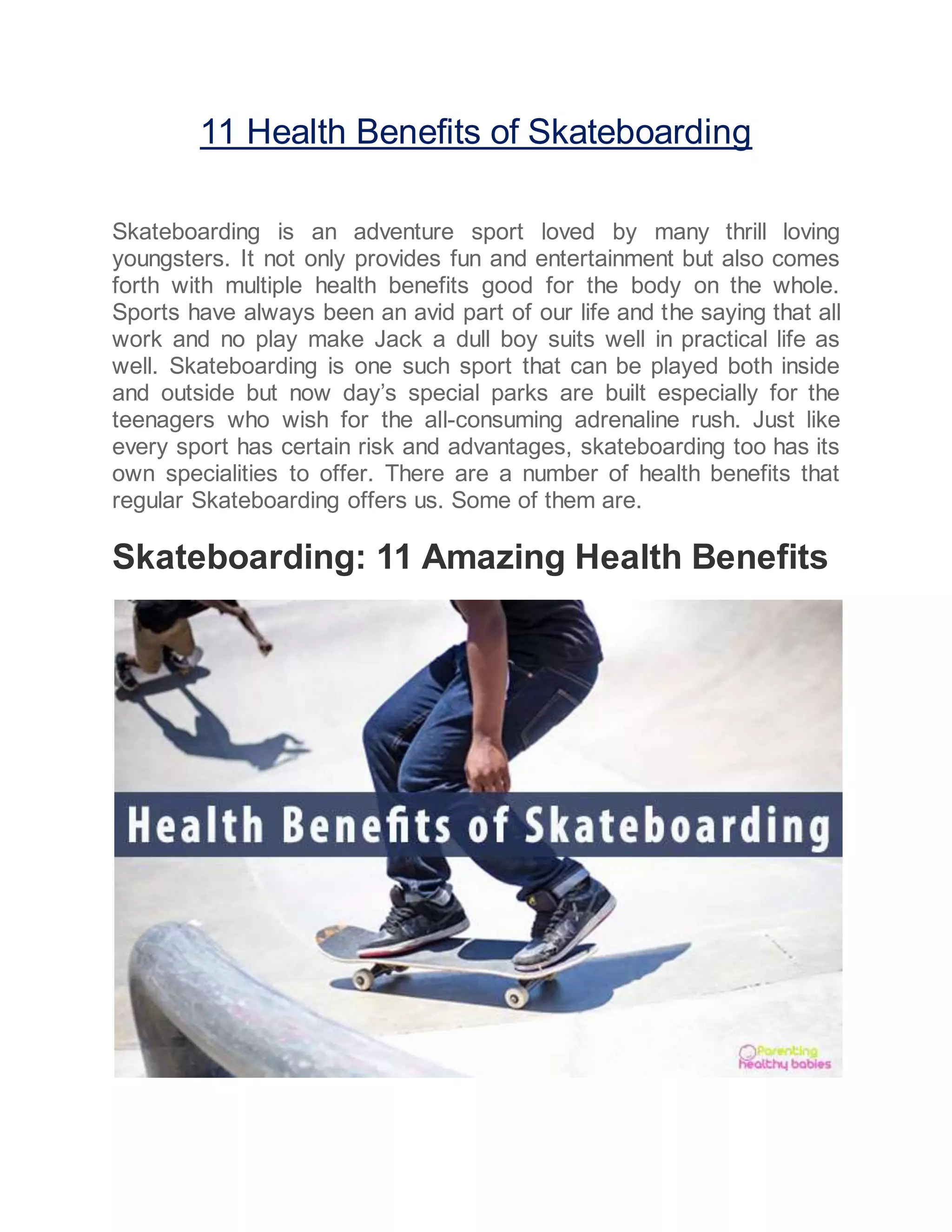 11 health benefits of skateboarding | DOCX