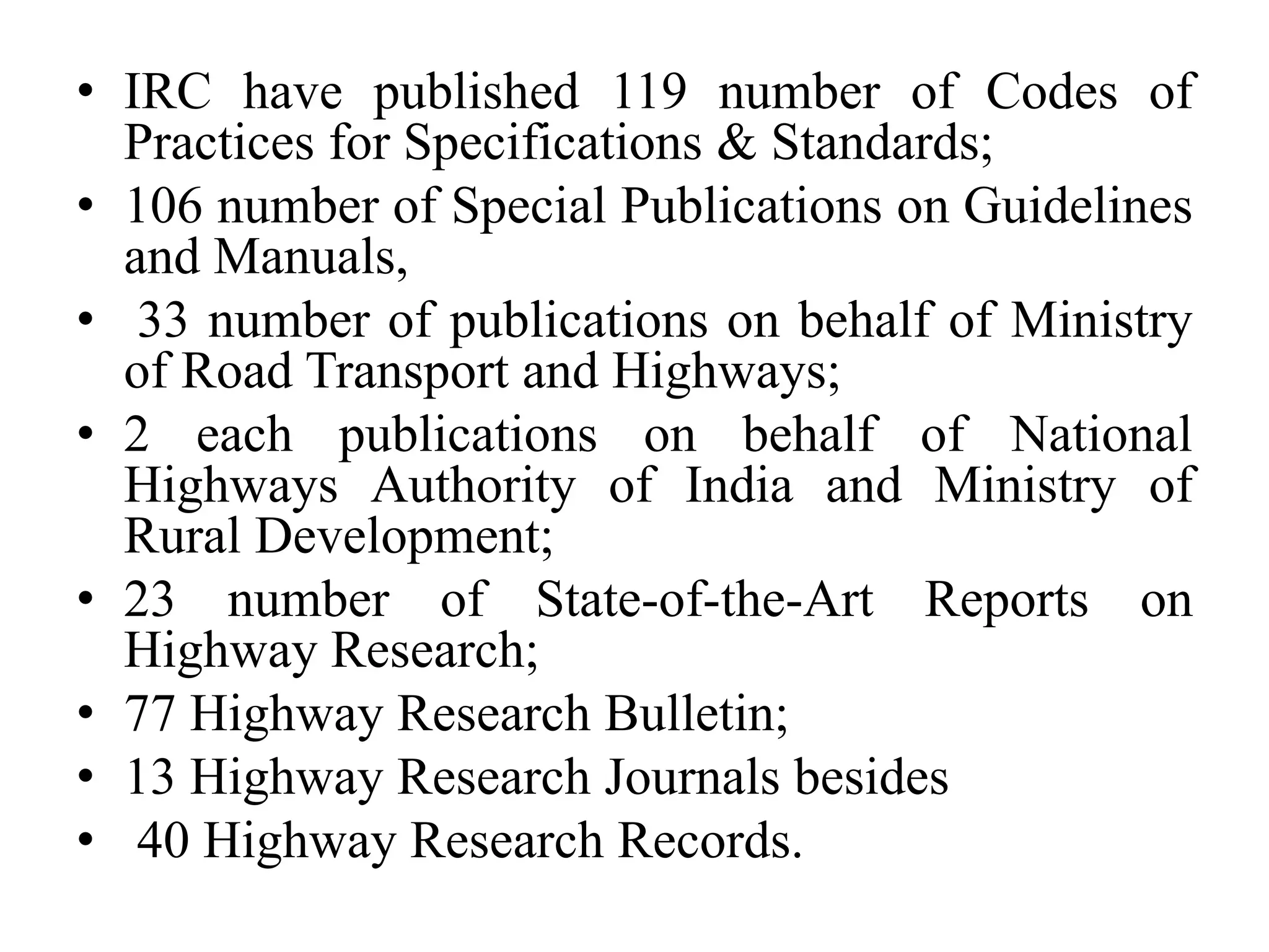 Indian Road Congress (IRC) & National Rural Road Development Agency ...