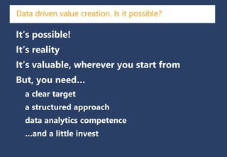 Data-Driven Value Generation. Is it Possible? | PDF | Internet of Things | Internet