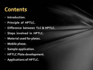 11 hptlc jntu pharmacy | PPTX | Chemistry | Science