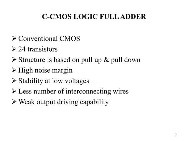 different logic full adders | PPT
