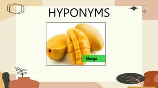 EXAMPLES OF HYPONYMS FRUIT PICTURES WITH NAME.pptx