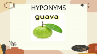 EXAMPLES OF HYPONYMS FRUIT PICTURES WITH NAME.pptx
