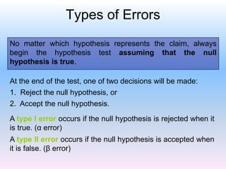 hypothesis test | PPT