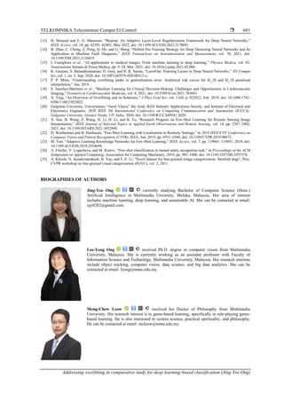 Addressing overfitting in comparative study for deep learningbased classification | PDF