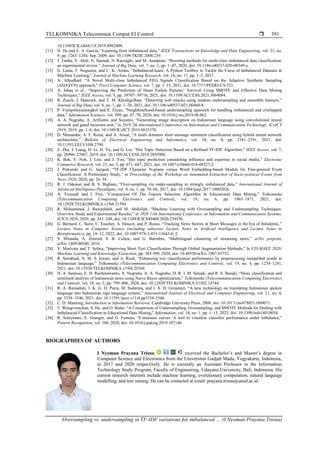 Oversampling vs. undersampling in TF-IDF variations for imbalanced Indonesian short texts ...