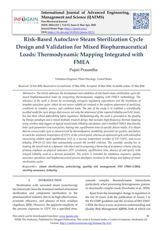 Risk-Based Autoclave Steam Sterilization Cycle Design and Validation ...