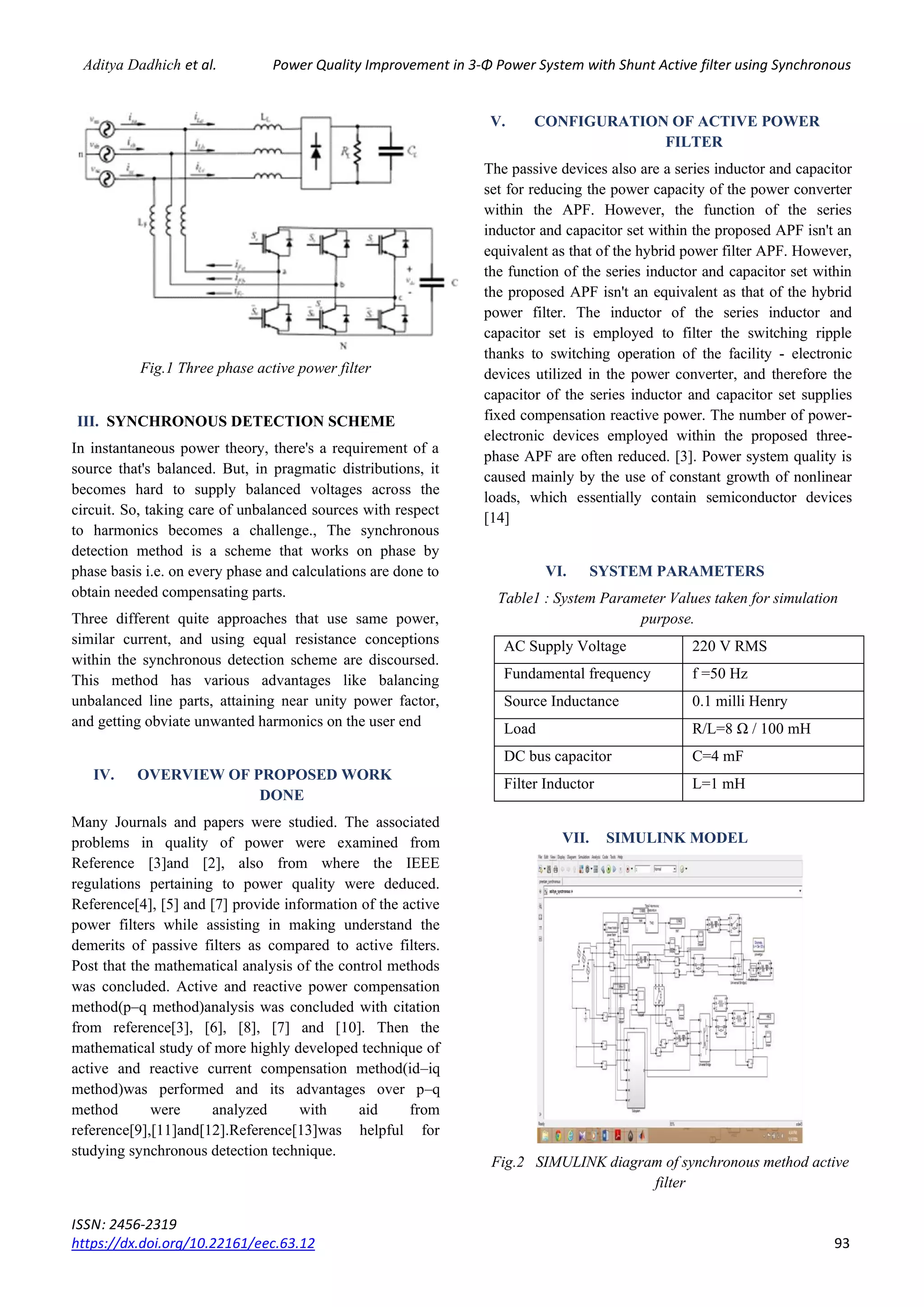Power Quality Improvement in 3-Φ Power System with Shunt Active filter using Synchronous ...