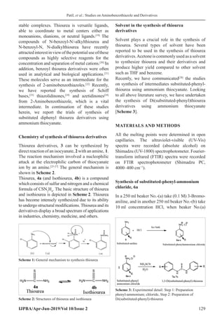 Studies on Aminobenzothiazole and Derivatives: Part-1. Synthesis of ...