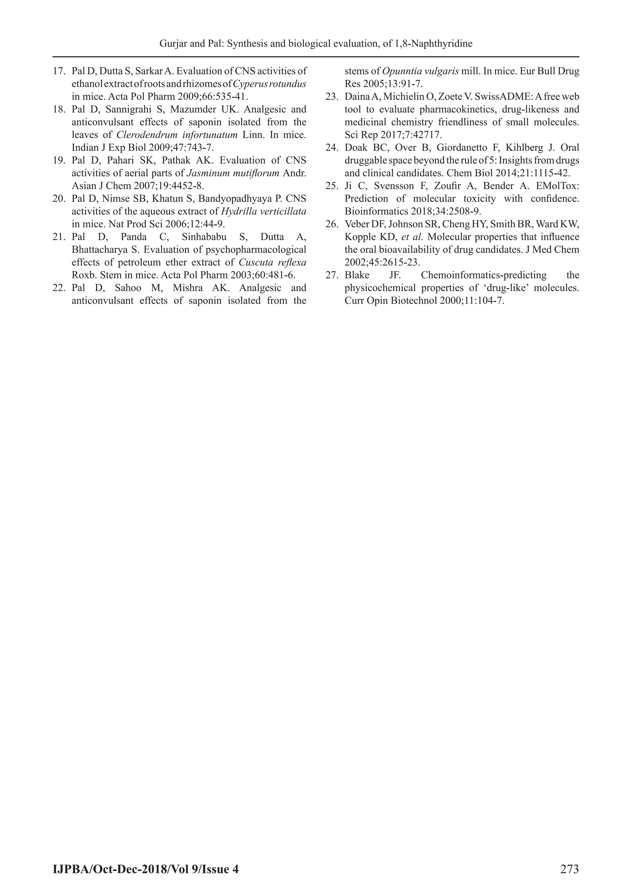 Design, Synthesis, Biological Evaluation, and In Silico ADMET Studies of 1,8-Naphthyridine ...