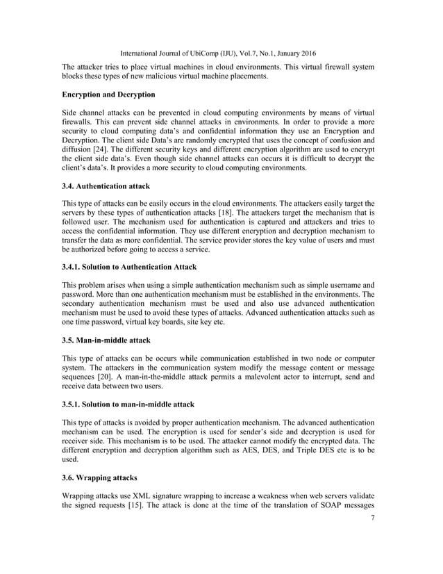 SECURITY ATTACK ISSUES AND MITIGATION TECHNIQUES IN CLOUD COMPUTING ENVIRONMENTS | PDF