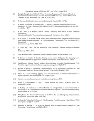 SECURITY ATTACK ISSUES AND MITIGATION TECHNIQUES IN CLOUD COMPUTING ENVIRONMENTS | PDF