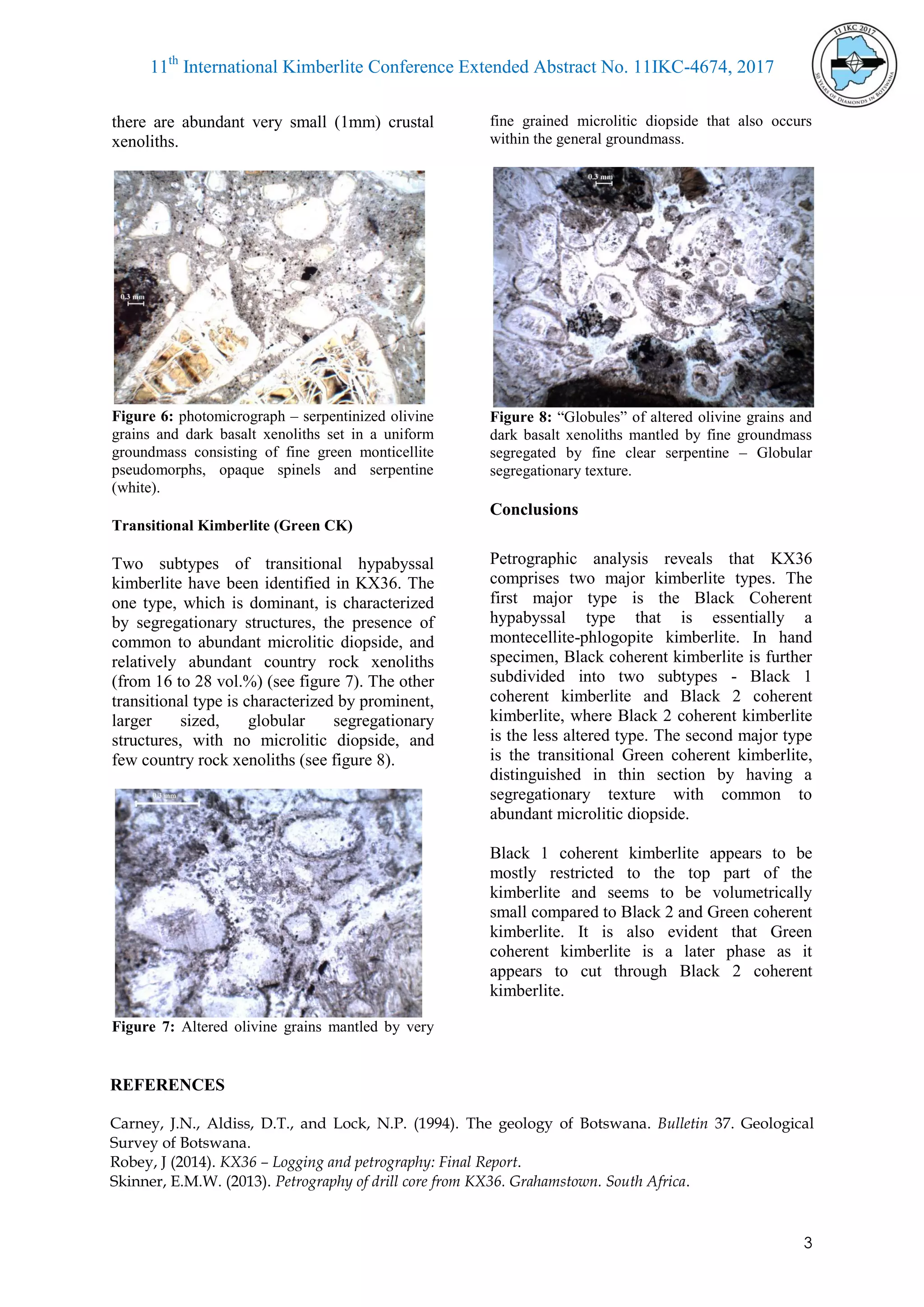 11 IKC Geology of KX36 kimberlite, central Botswana | PDF