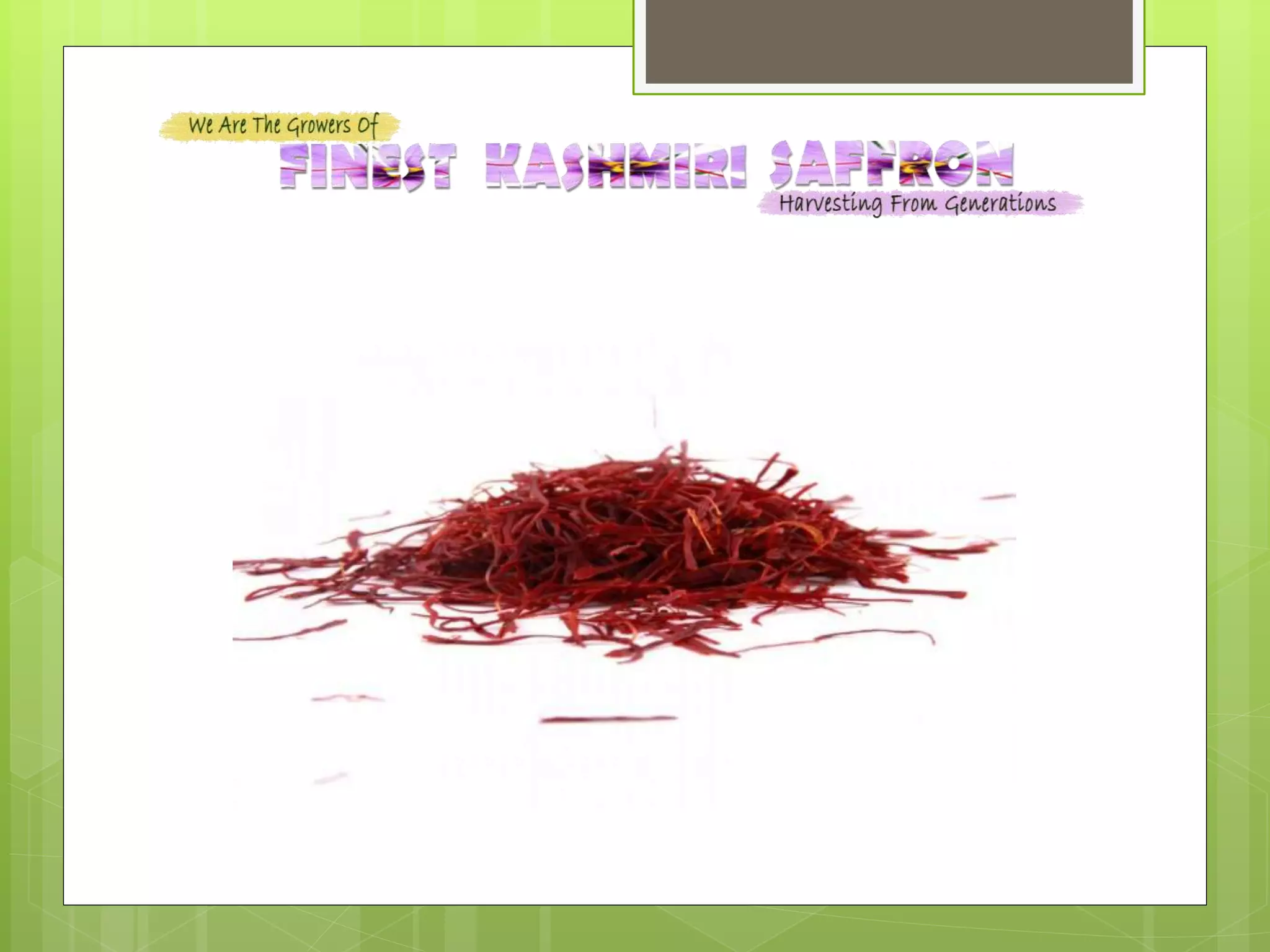 11 impressive health benefits of saffron | PPT