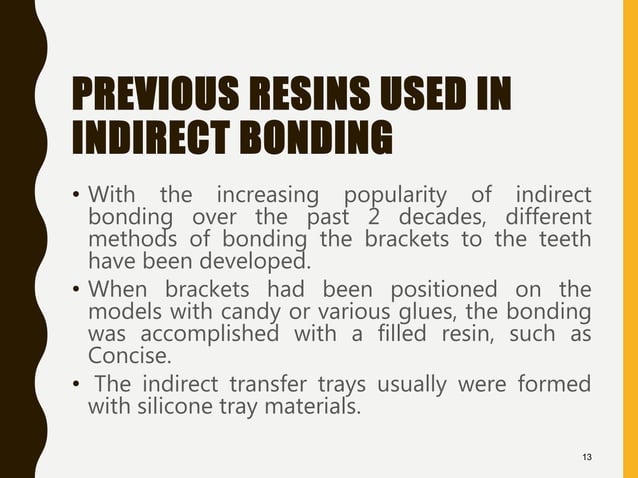 indirect bonding | PPTX | Dental Health | Diseases and Conditions