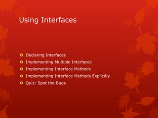 Module 11 : Inheritance | PPT