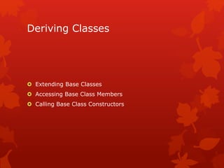 Module 11 : Inheritance | PPT