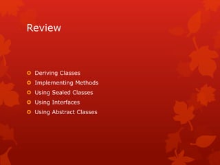 Module 11 : Inheritance | PPT