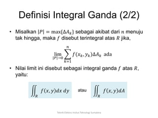 Materi Untuk Integral Ganda Matematika Pptx