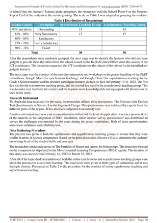 Integration of Phet Interactive Simulations in Online Synchronous and Asynchronous Teaching of ...