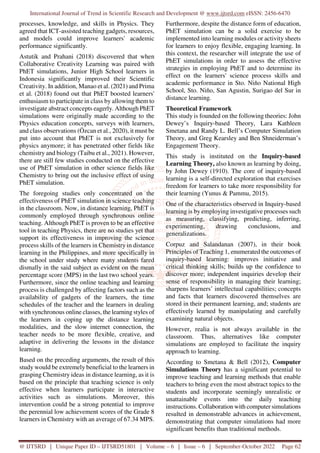 Integration of Phet Interactive Simulations in Online Synchronous and Asynchronous Teaching of ...