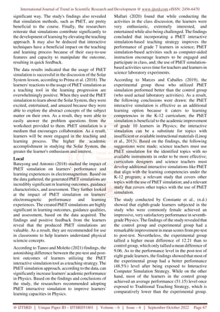 Integration of Phet Interactive Simulations in Online Synchronous and Asynchronous Teaching of ...