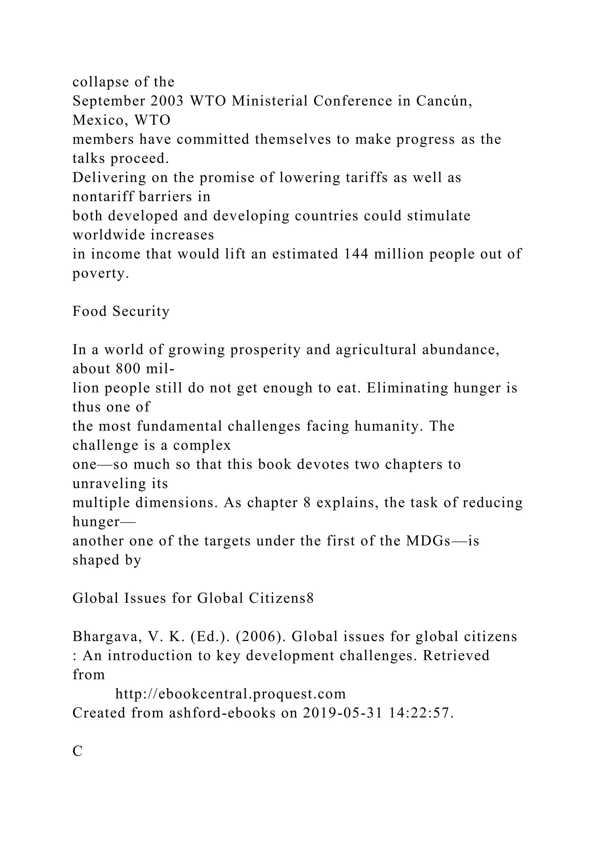 11Introduction to Global Issues VINAY BHARGAVA.docx | Environment | Science