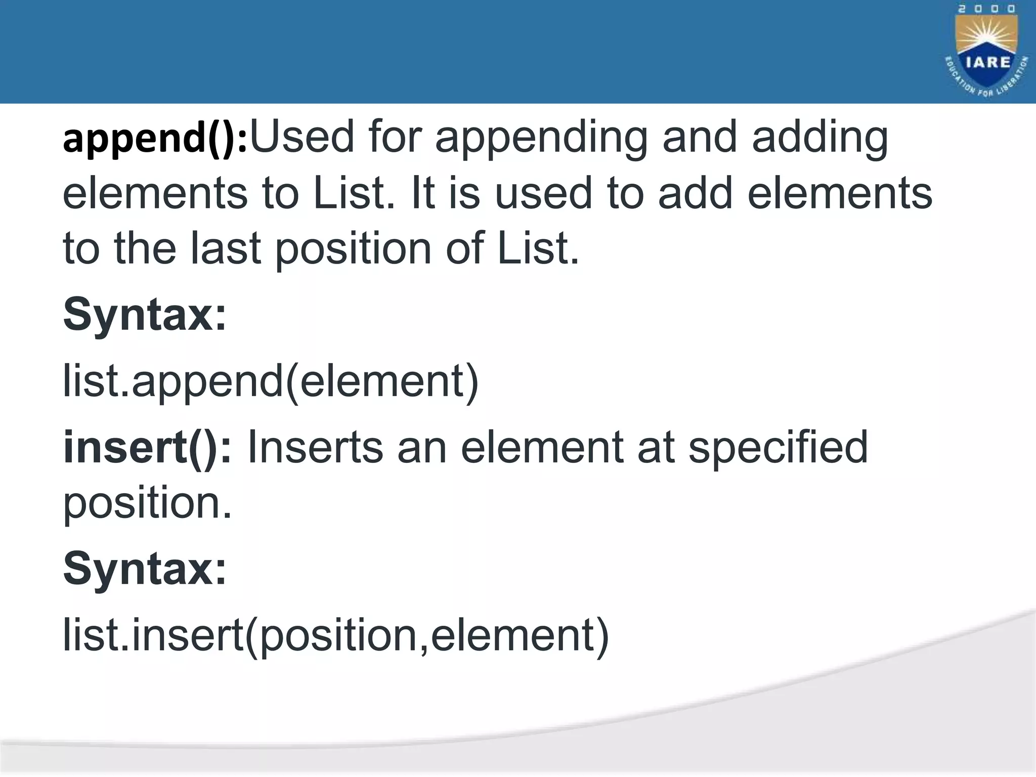 11 Introduction to lists.pptx