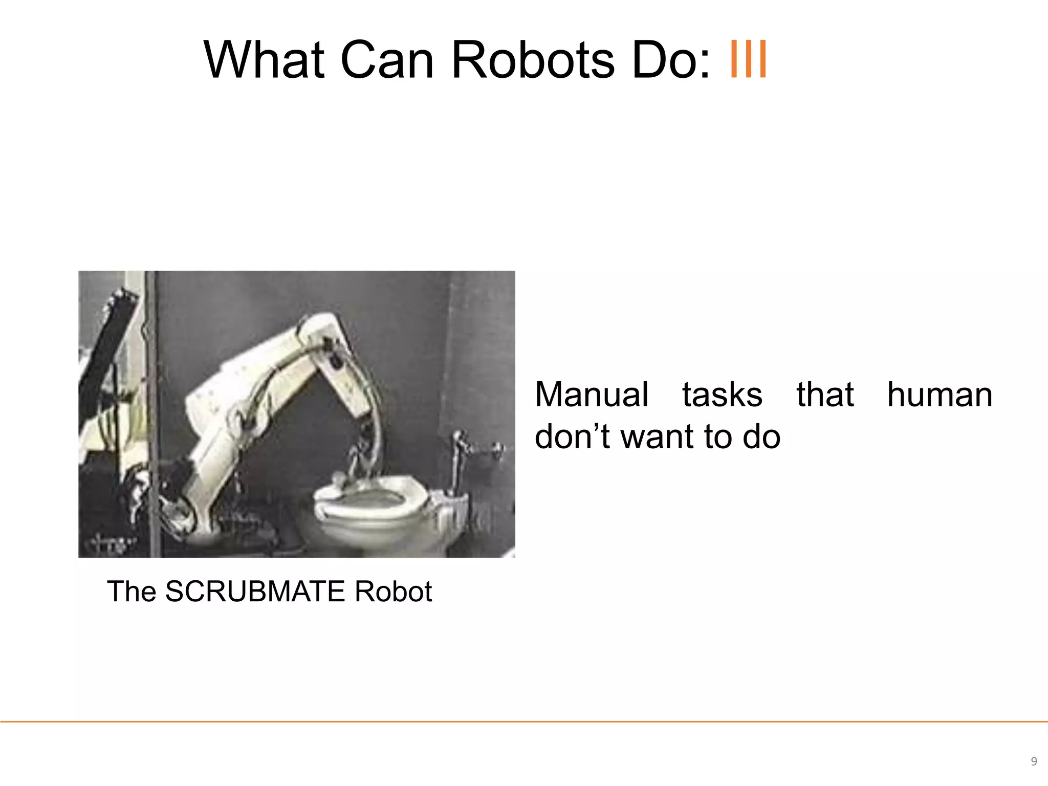 1_1 Introduction to Robotics.ppt | Robotics | Technology & Computing