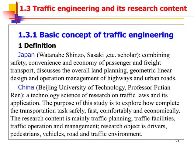 1_1 Introduction to Traffic Engineering.ppt | Civil Engineering ...