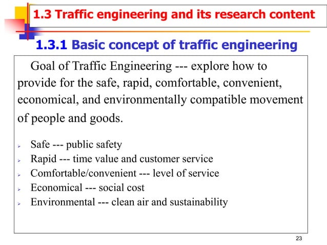 1_1 Introduction to Traffic Engineering.ppt | Civil Engineering ...