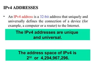 11 IP Addressing computer networks and modes | PPT