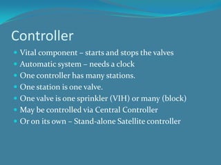 Basics of golf course irrigation system | PPTX
