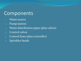 Basics of golf course irrigation system | PPTX