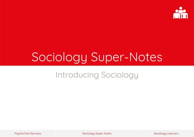 Sociology Super-Notes >> Class XI - Introducing Sociology >> Sociology ... Sociology Super-Notes >> Class XI - Introducing Sociology >> Sociology ...