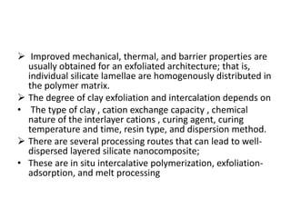 ORGANICALLY MODIFIED LAYERED CLAYS | PPTX