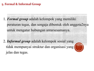 kelompok sosial materi sosiologi kelas X | PPT